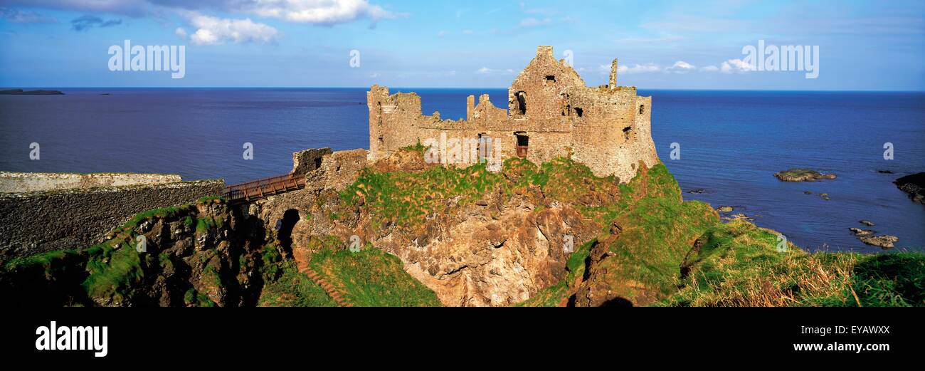 Dunluce Castle, Co Antrim, Irish, 13Th Century Castle On A Basalt ...