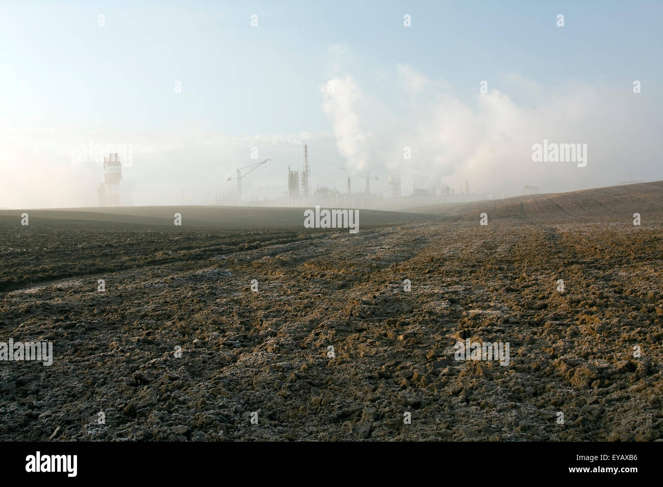 chemical factory mist Stock Photo - Alamy