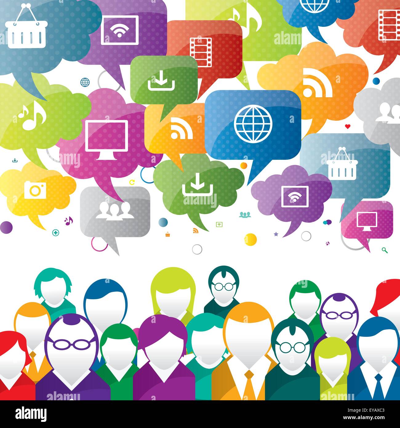 Connection between people Stock Vector Images - Alamy