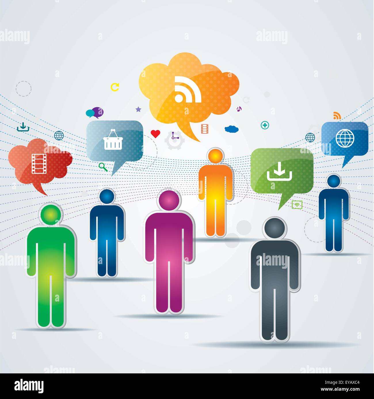 Connection between people Stock Vector Images - Alamy