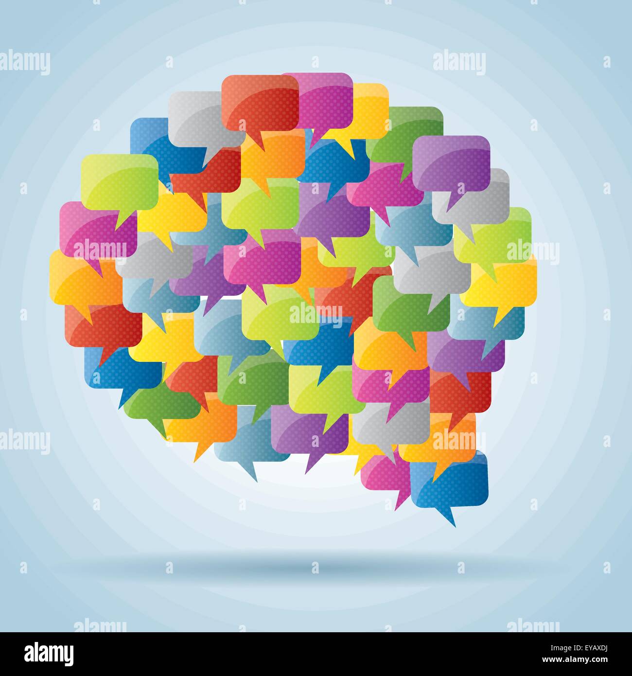 bubble of communication with speech bubble icons Stock Vector Image ...