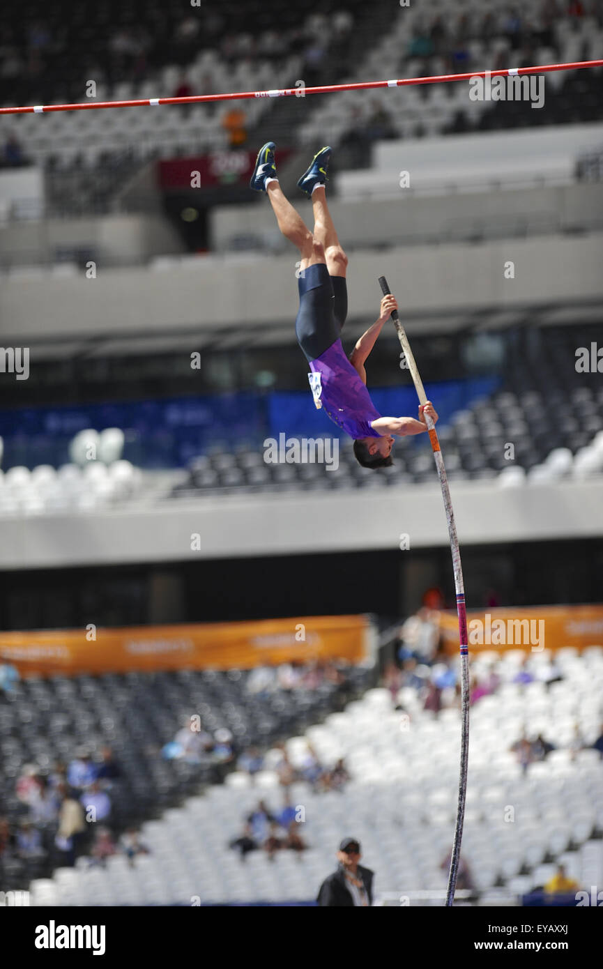 Augusto Dutra (BRA) competing in the Men's Pole Vault competition, on ...