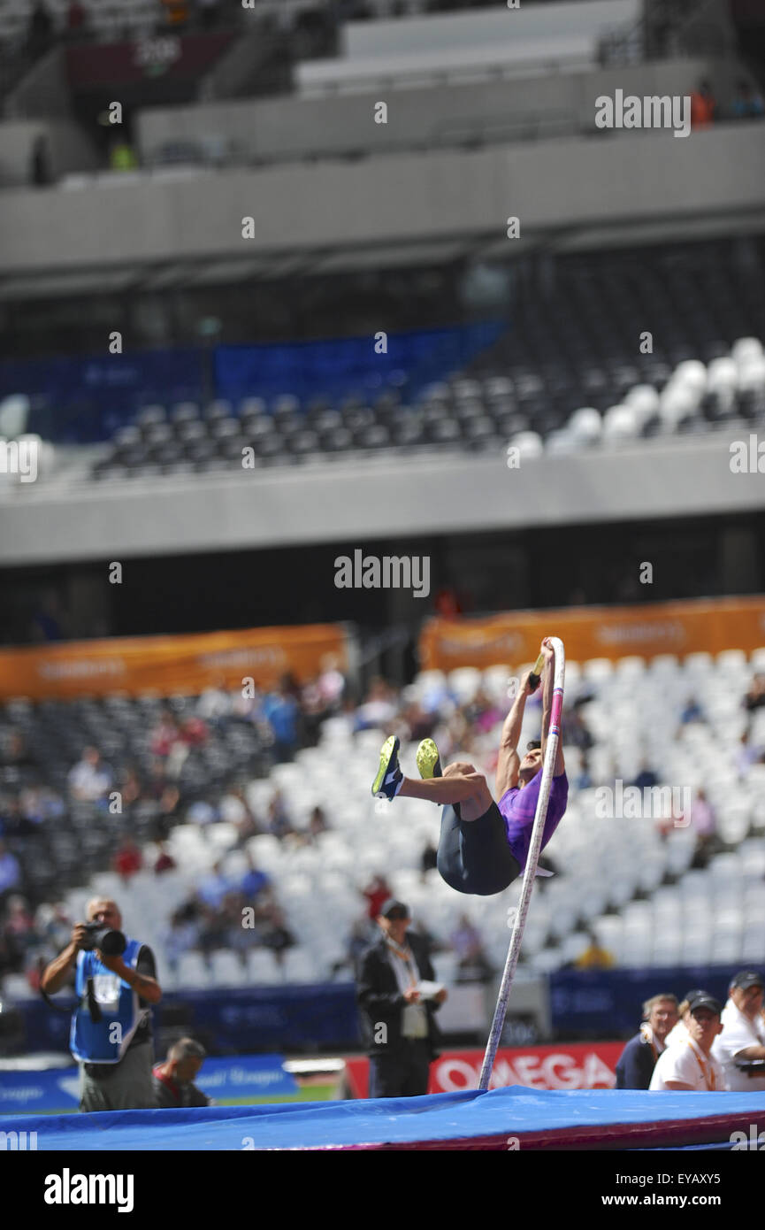Augusto Dutra (BRA) competing in the Men's Pole Vault competition, on ...