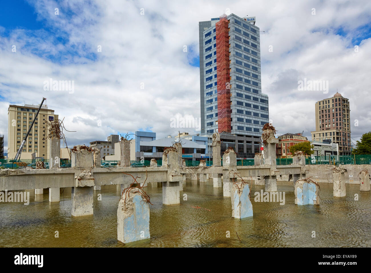 Demolition site, Christchurch, New Zealand Stock Photo - Alamy