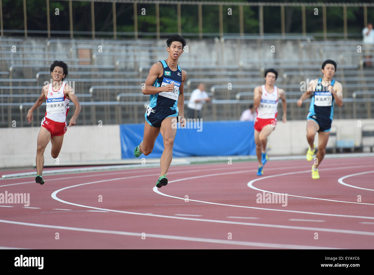 Shonan BMW Stadium Hiratsuka, Kanagawa, Japan. 25th July, 2015. (L-R ...