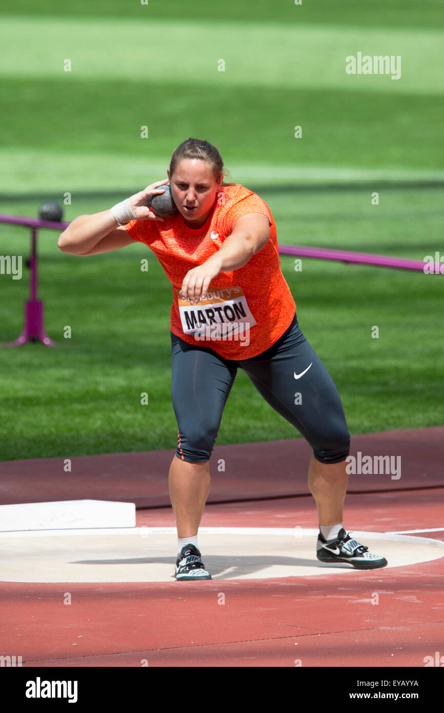 London, UK. 25th July, 2015. Anita MÁRTON (HUN) competing in the Women ...