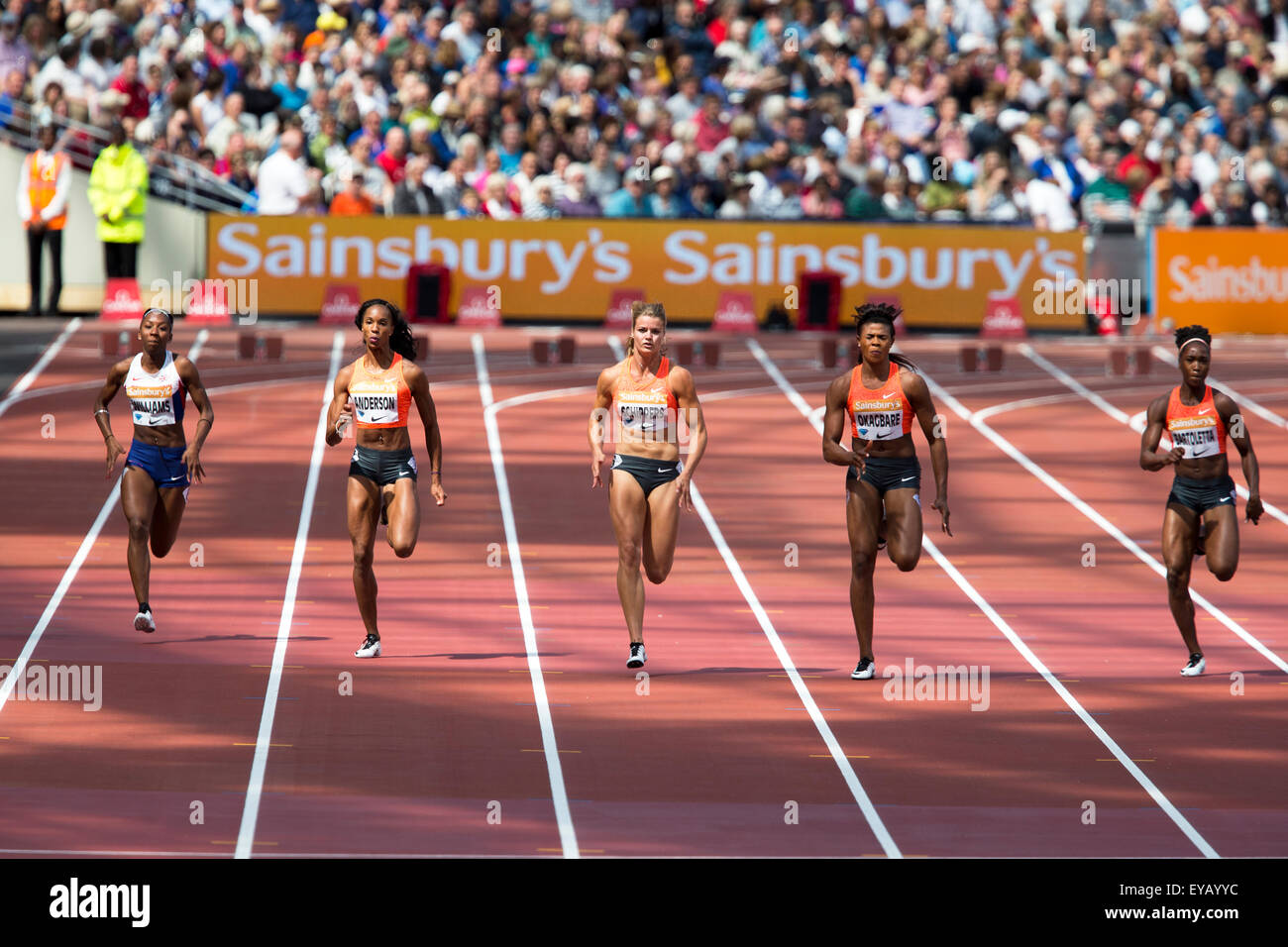 London, UK. 25th July, 2015. Dafne SCHIPPERS, Alexandria ANDERSON ...