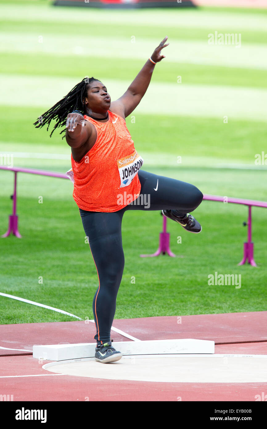 London, UK. 25th July, 2015. Felisha JOHNSON (USA) competing in the ...