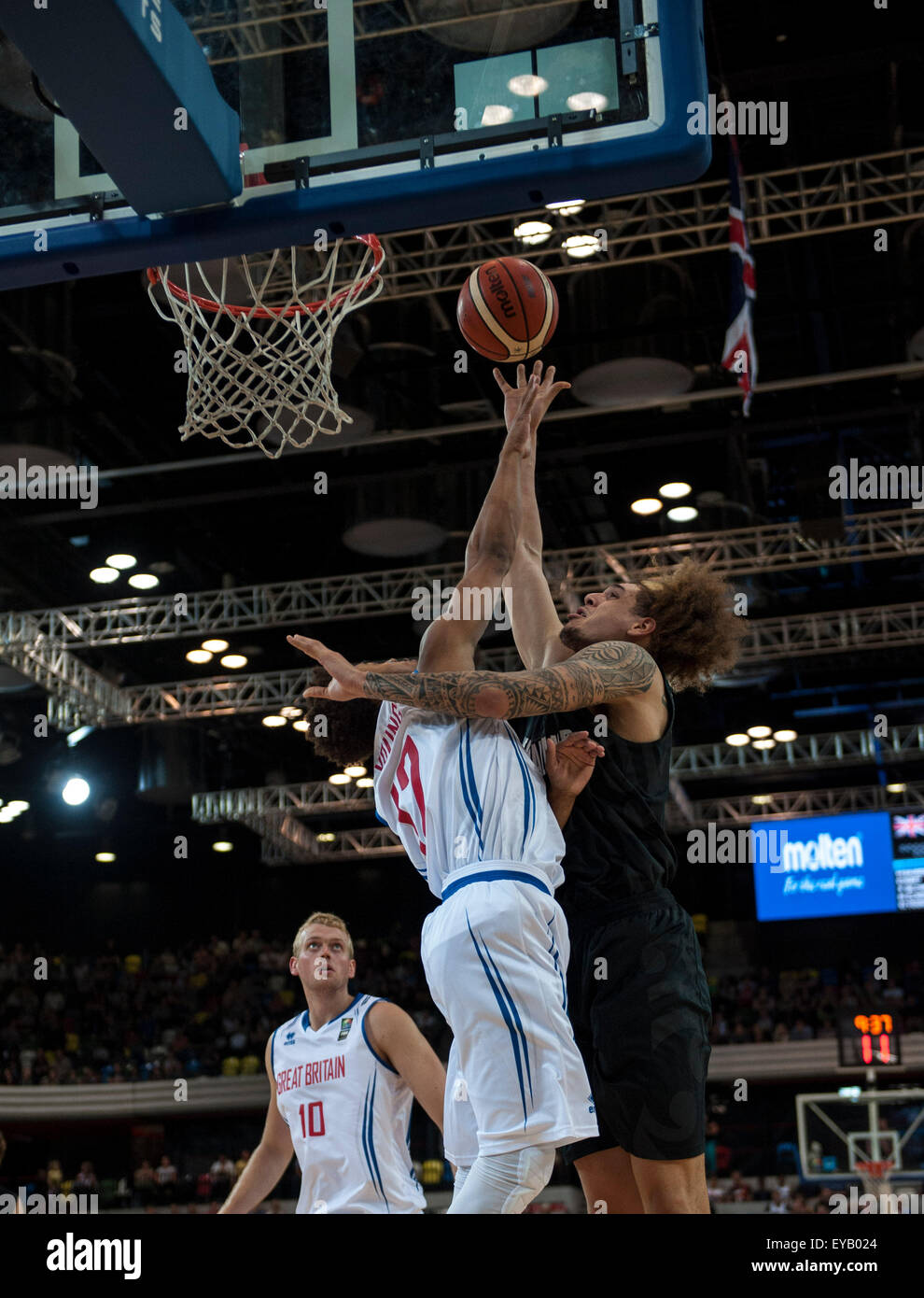 London UK. 25th July, 2015. Basketball test match. Great Britain versus ...