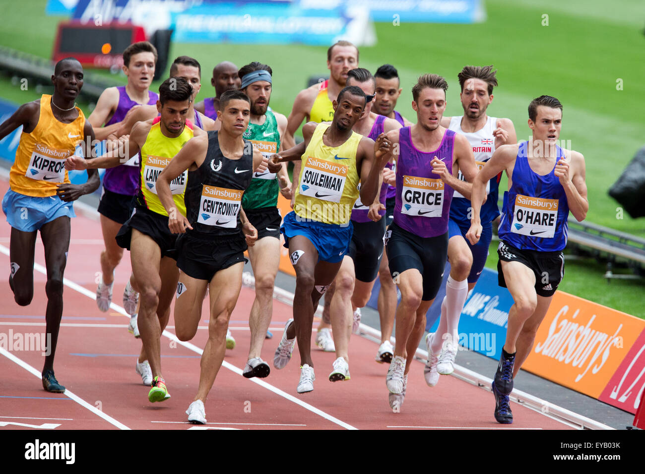 London, UK. 25th July, 2015. Emsley Carr Mile, Diamond League Sainsbury ...