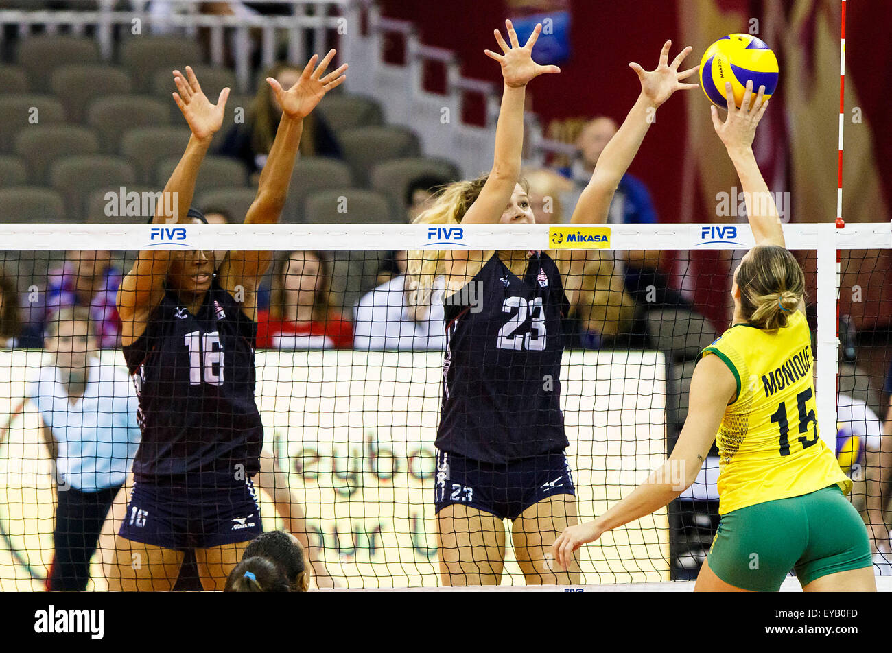 Omaha, NE USA. 25th July, 2015. Brazil Monique Marinho Pavao #15 ...