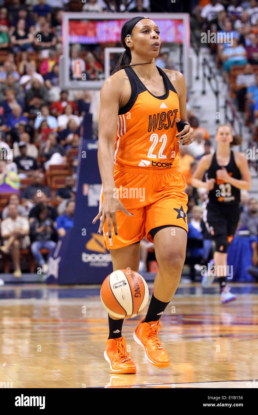 July 25, 2015; Uncasville, CT, USA; Western Conference forward-center ...