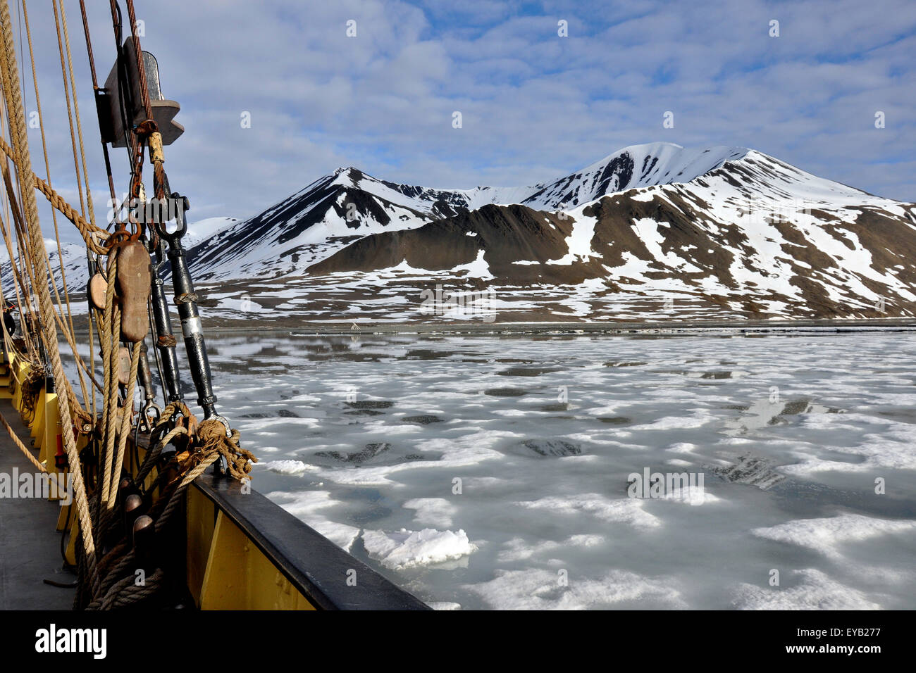 Norway, Svalbard islands, Spitsbergen island, sailing ship Stock Photo ...