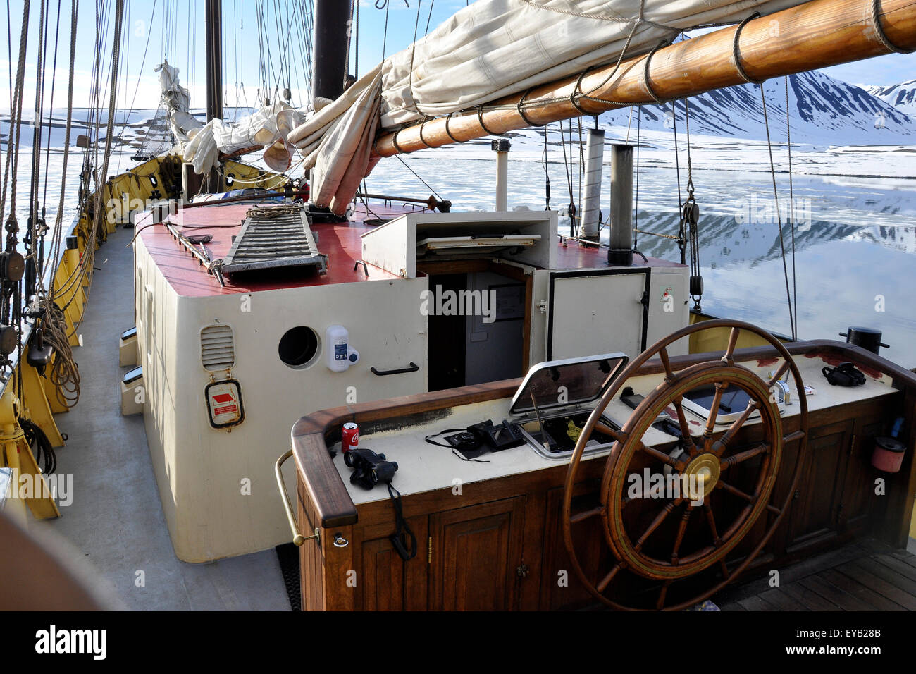 Norway, Svalbard islands, Spitsbergen island, sailing ship Stock Photo ...