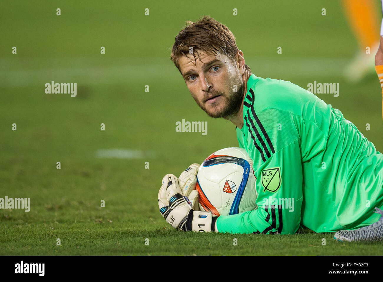 Houston, Texas, USA. 25th July, 2015. Houston Dynamo goalkeeper Tyler ...