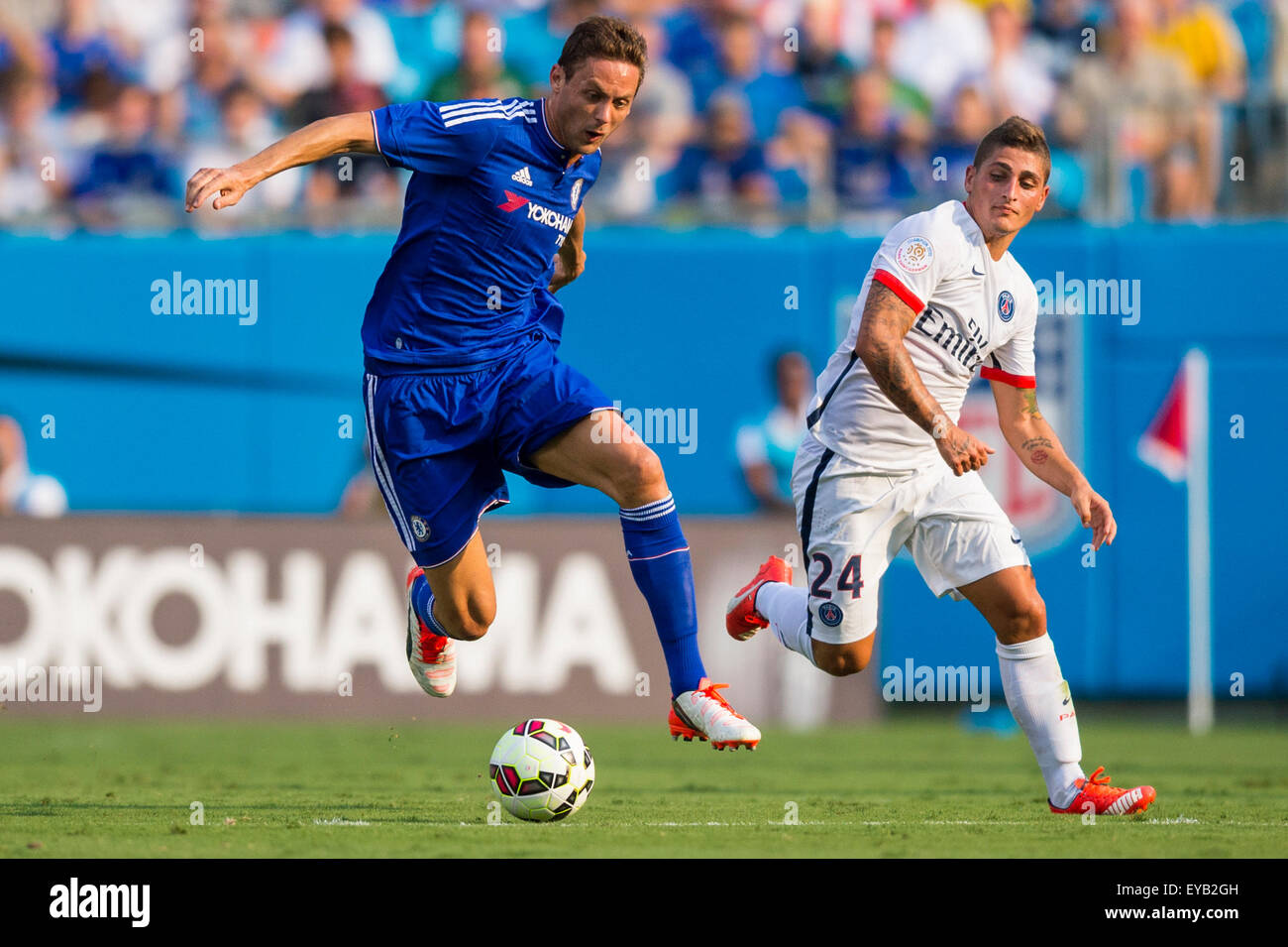 Charlotte, NC, USA. 25th July, 2015. #21 Chelsea M Nemanja Matic during ...