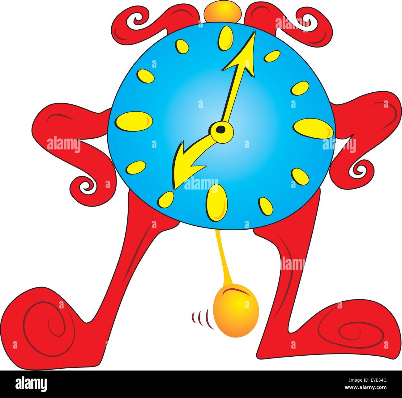 Alarm clock character vector vectors Stock Vector Images - Alamy