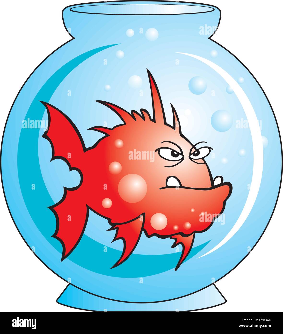 Angry fish cartoon Stock Vector Images - Alamy