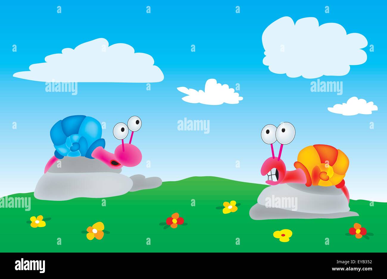 Two snails meet other hi-res stock photography and images - Alamy