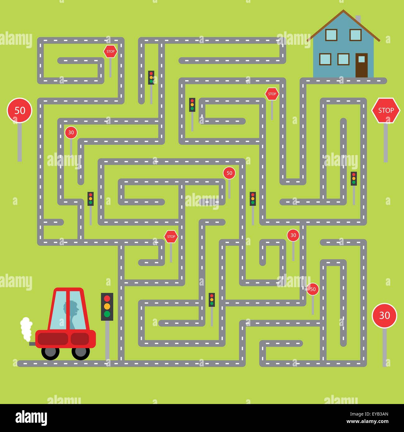 find the right way through the maze Stock Vector Image & Art - Alamy