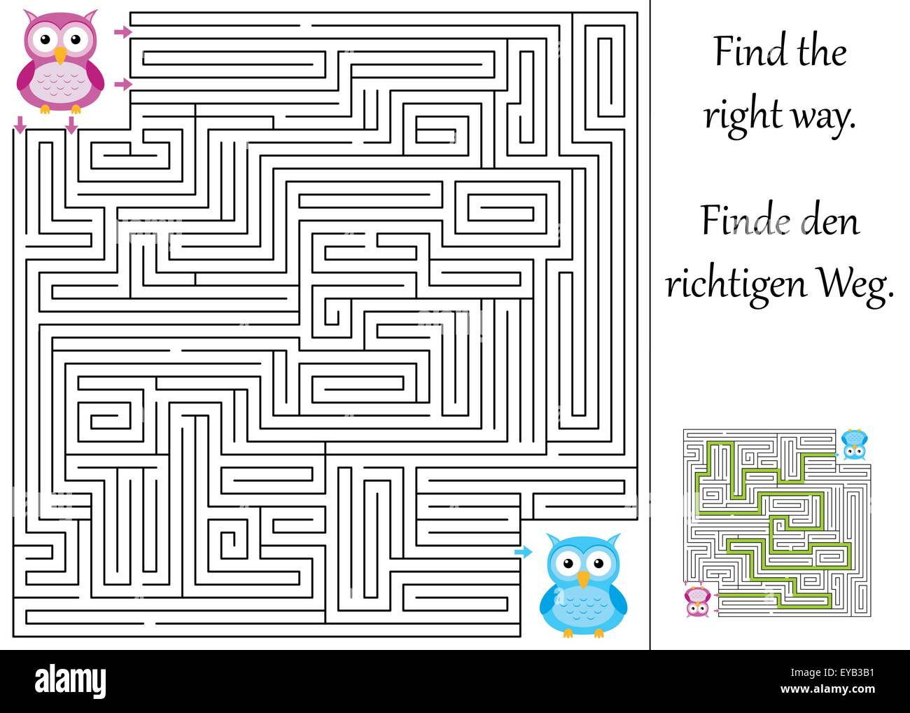 Find right way through maze hi-res stock photography and images - Alamy