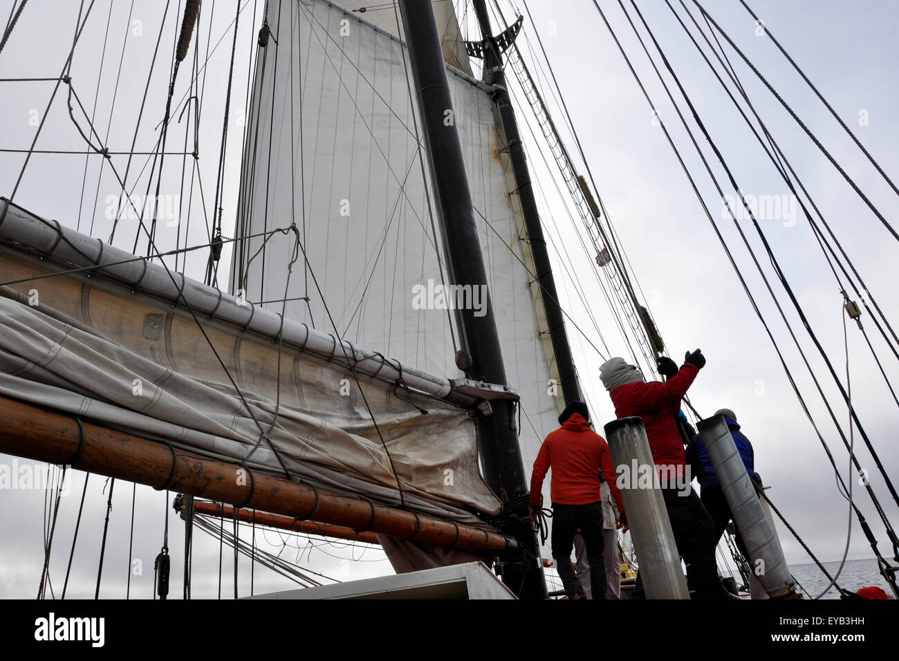 Norway, Svalbard islands, Spitsbergen island, sailing ship Stock Photo ...