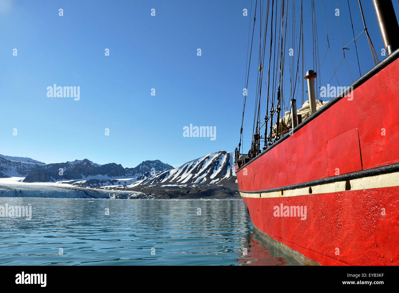 Norway, Svalbard islands, Spitsbergen island, sailing ship Stock Photo ...
