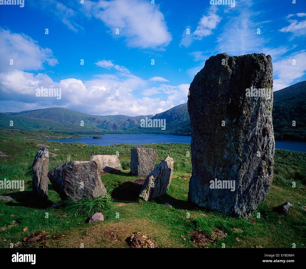 Uragh Stone Circle, Inchiquin, Ring Of Beara, Co Kerry, Ireland Stock ...