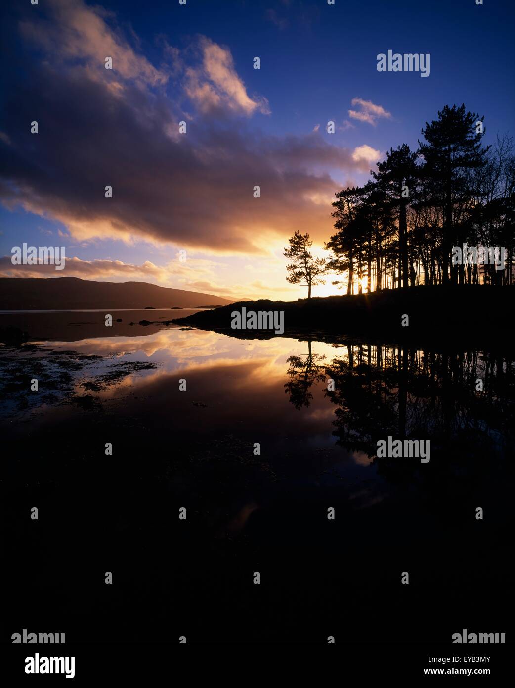 Kenmare River, Co Kerry, Ireland; Sunset Over The Water Stock Photo - Alamy