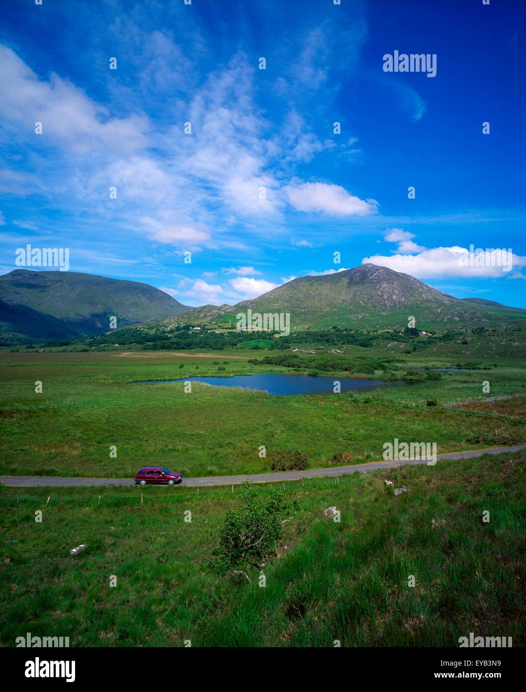 Ireland; Car Driving Through A Landscape Stock Photo - Alamy