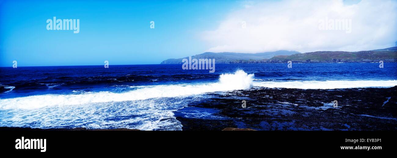 Muckross Head, County Donegal, Ireland; Waves Breaking On Seascape ...