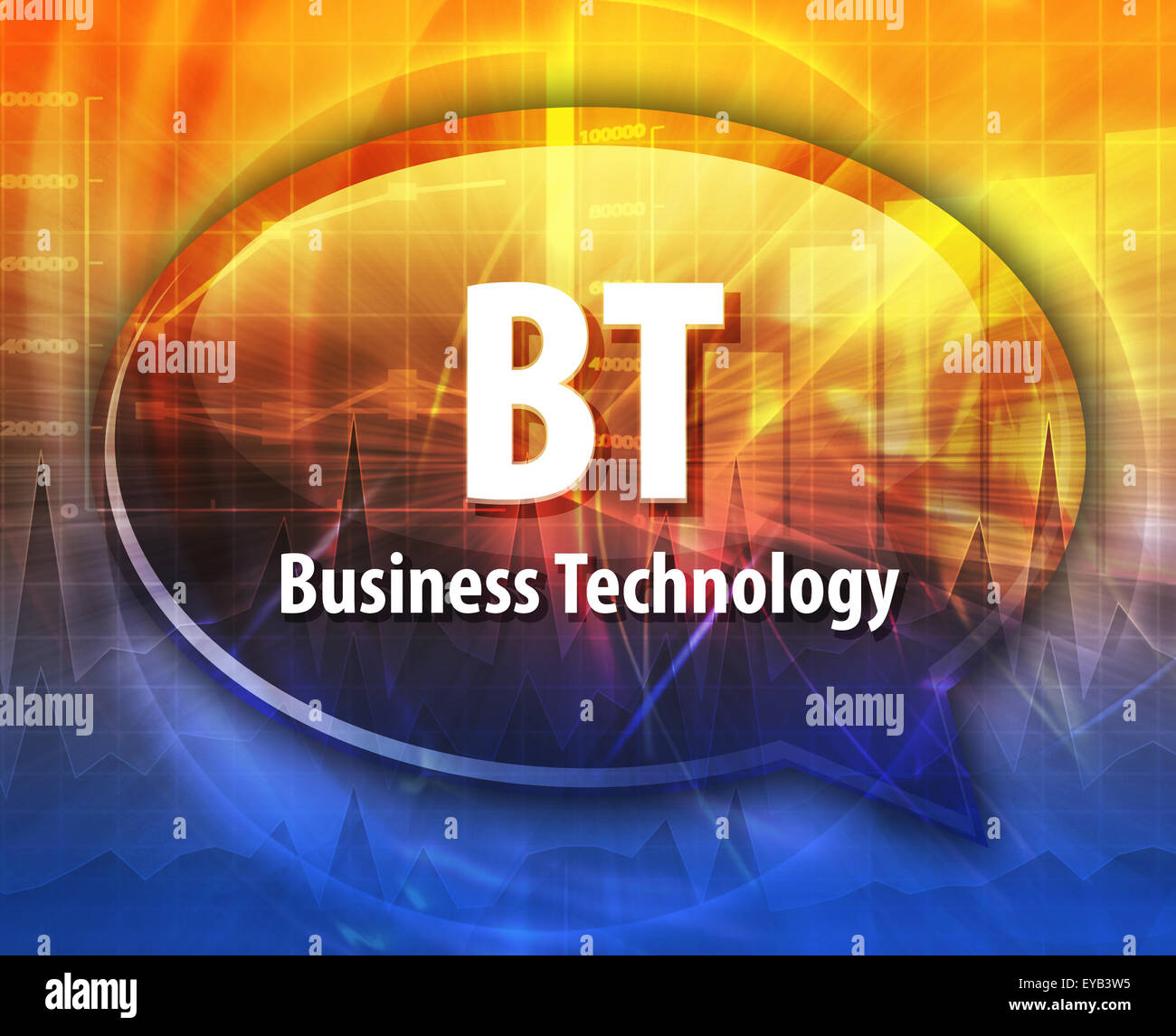 word speech bubble illustration of business acronym term BT Business ...