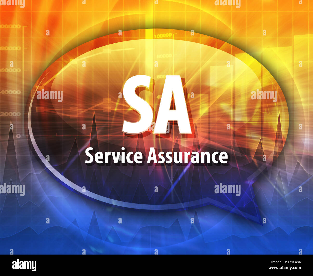 word speech bubble illustration of business acronym term SA Service ...