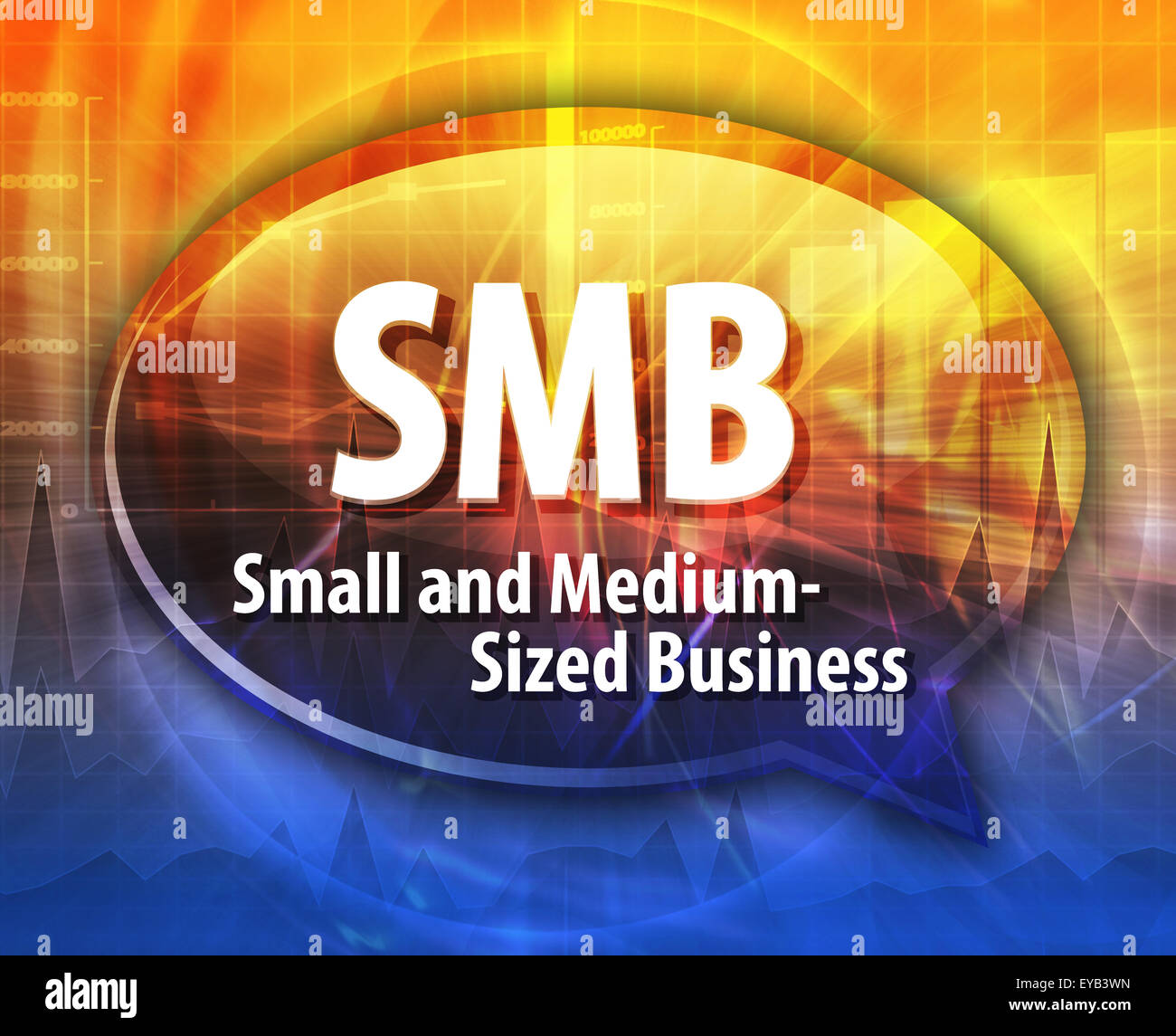 word speech bubble illustration of business acronym term SMB Small ...