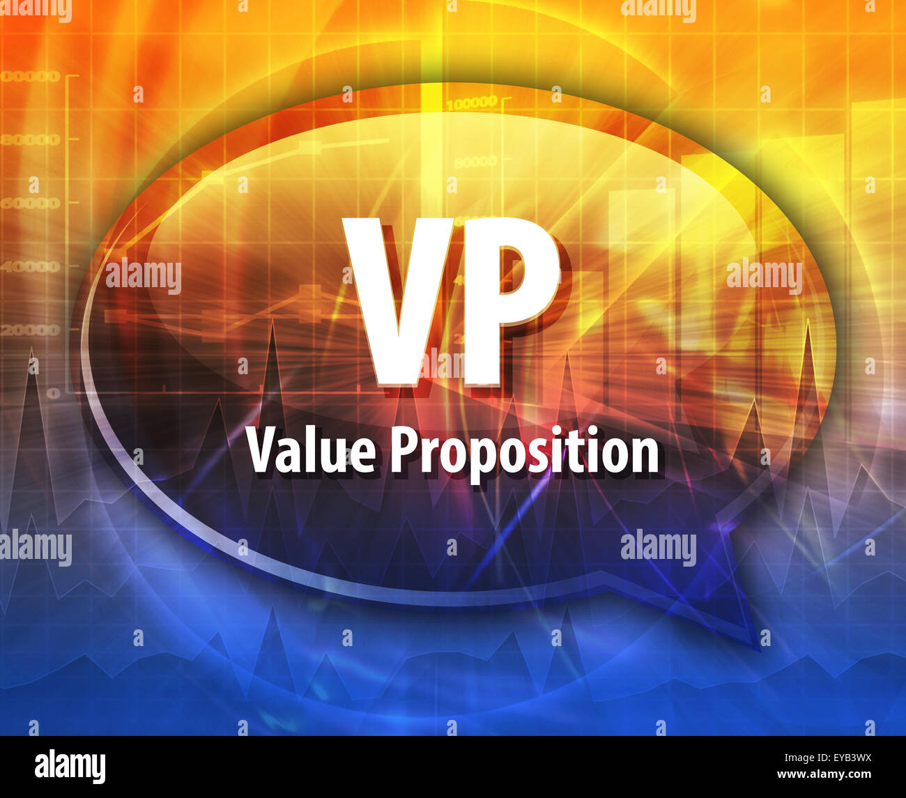 word speech bubble illustration of business acronym term VP value ...