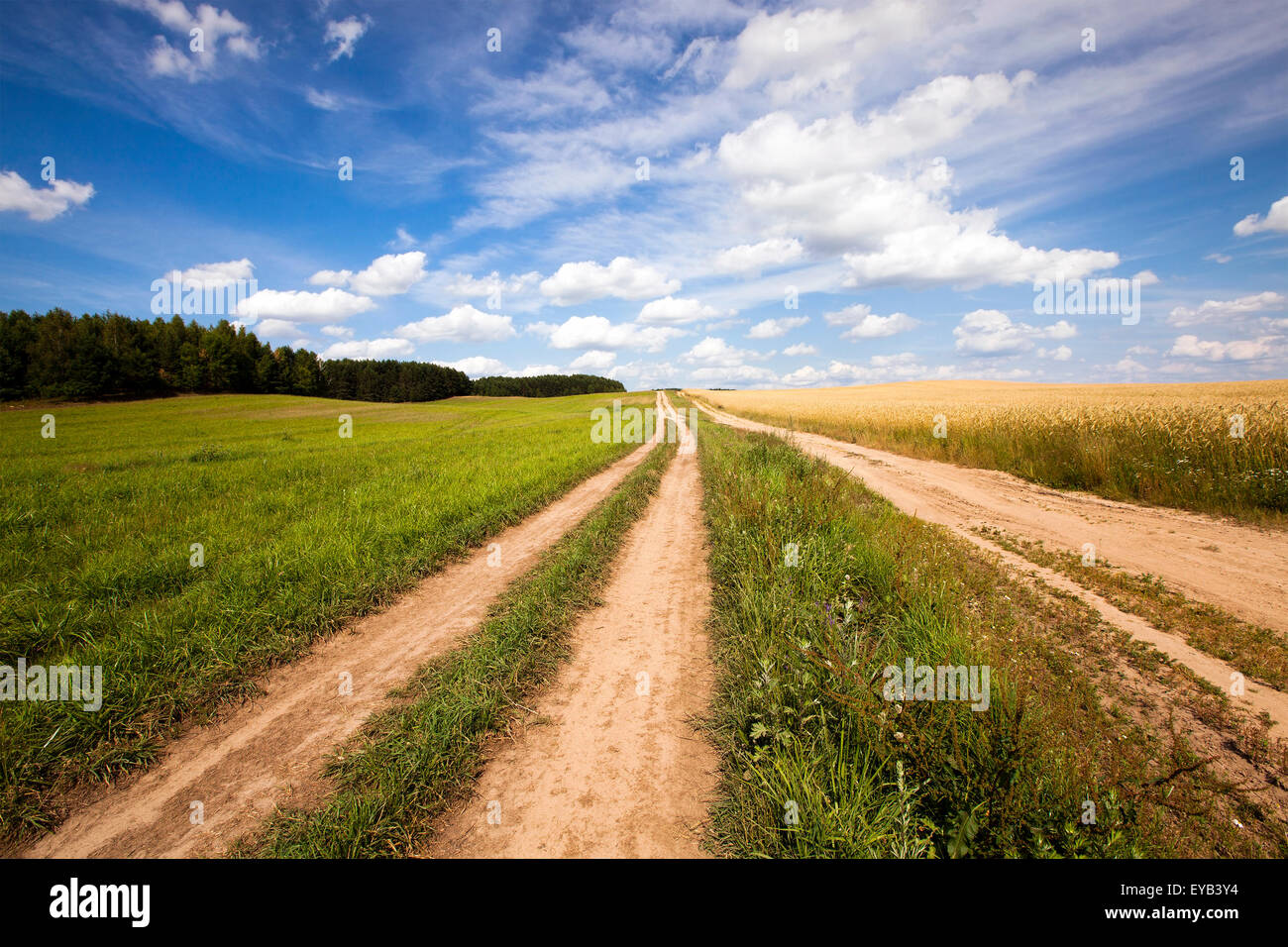 two rural roads Stock Photo - Alamy