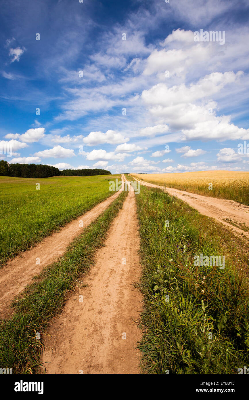 two rural roads Stock Photo - Alamy