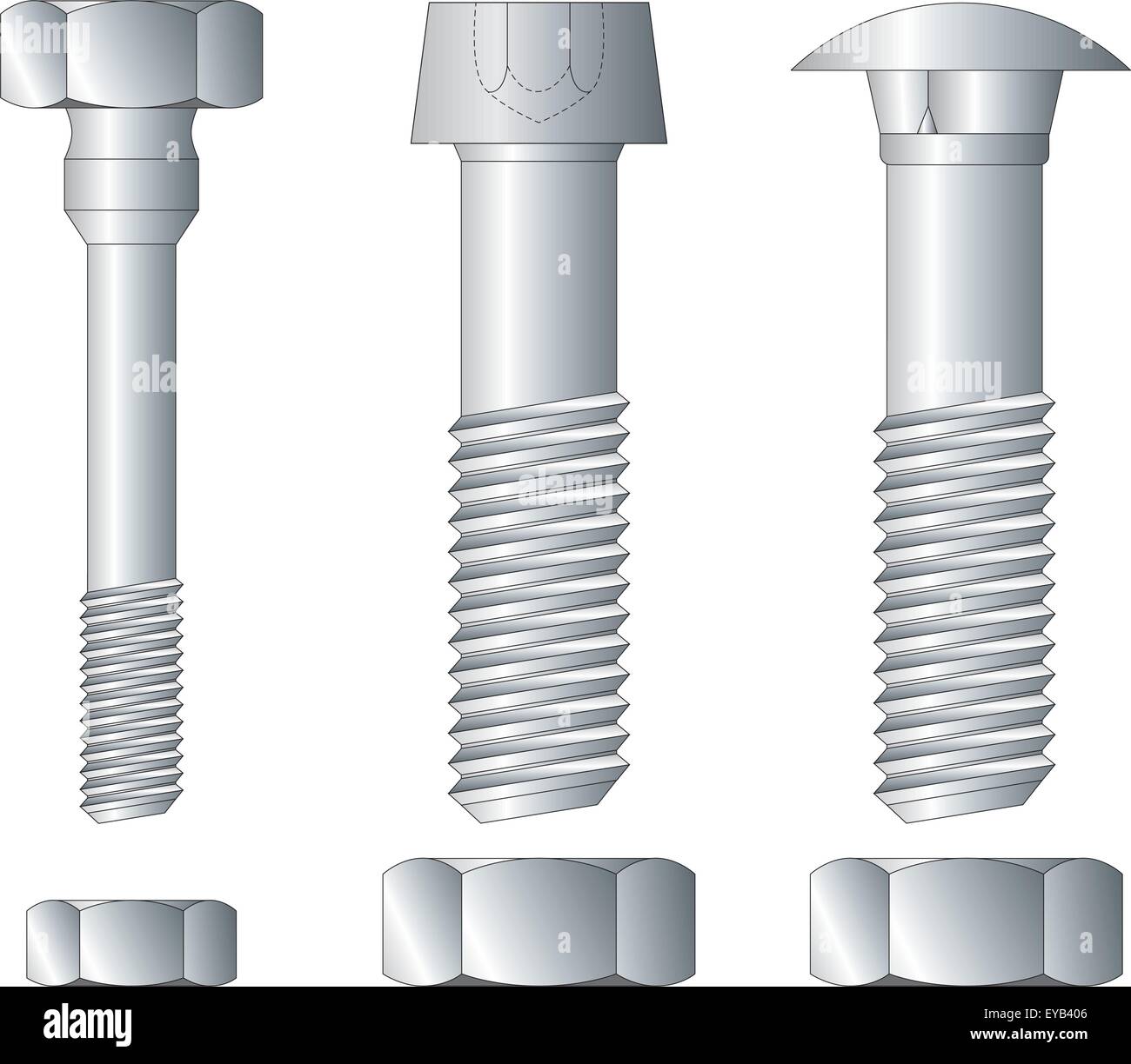 Stainless steel screws Stock Vector Images - Alamy