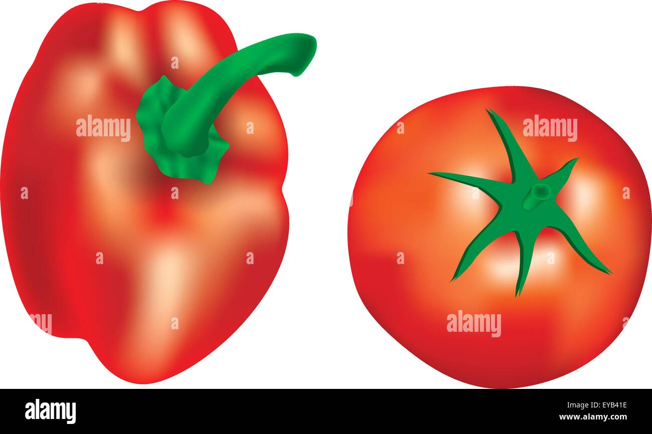Illustration of GMO pepper and tomato Stock Vector Image & Art - Alamy