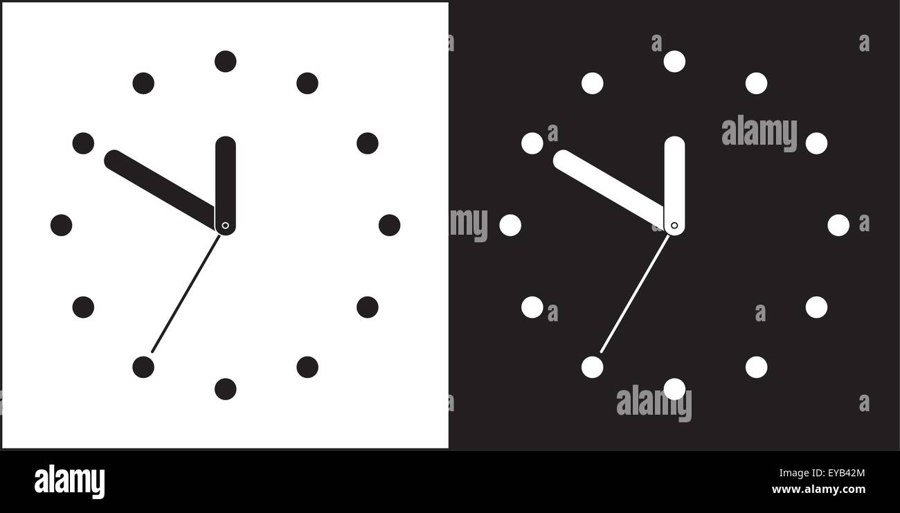 Two simple clocks Stock Vector Image & Art - Alamy