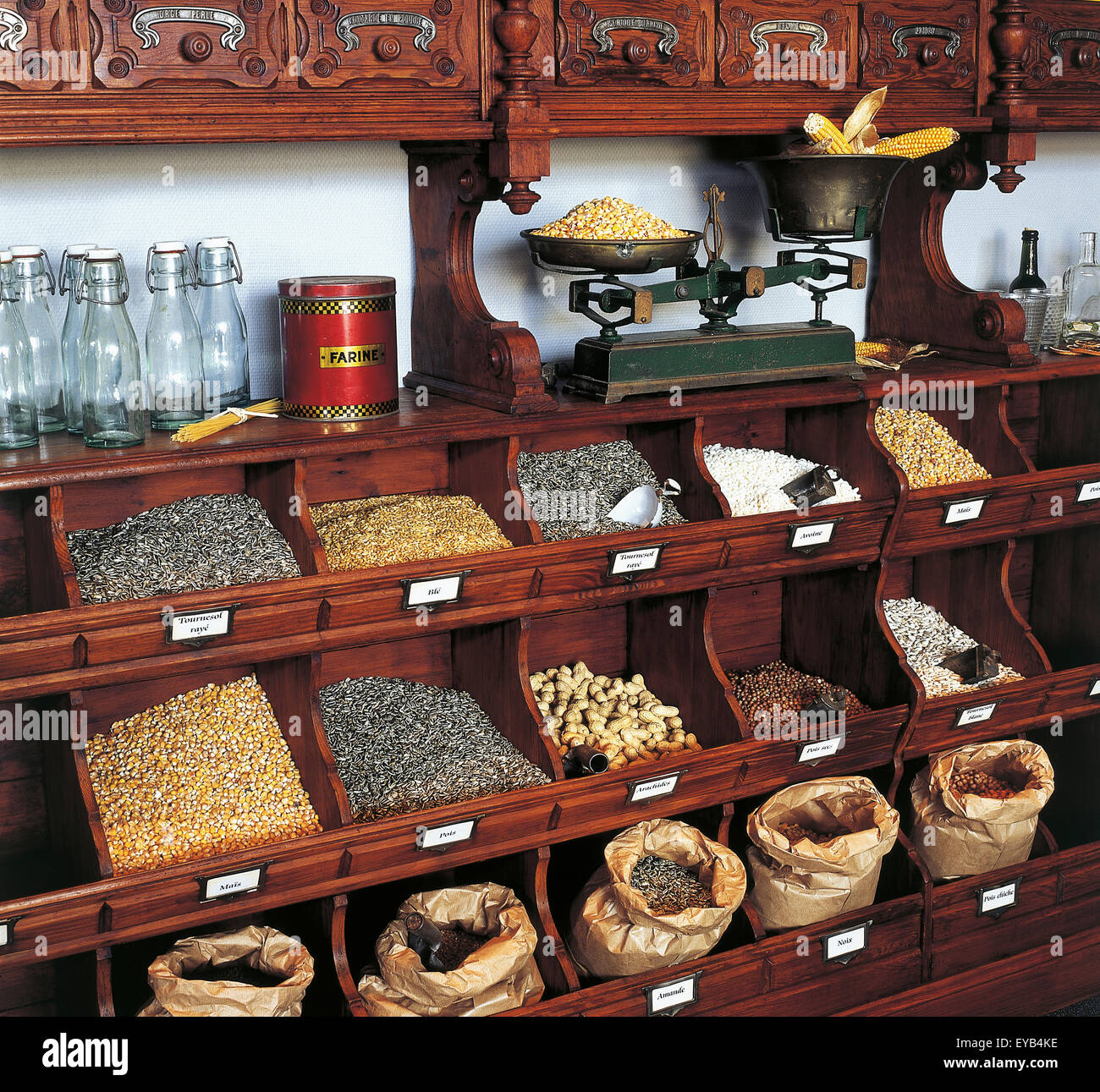 retro grocery in old style Stock Photo - Alamy
