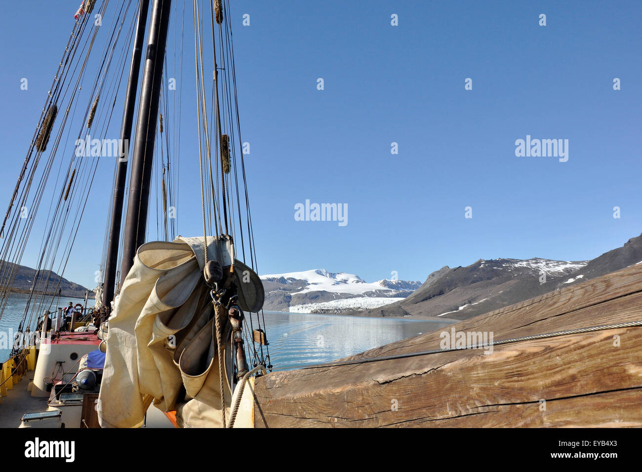 Norway, Svalbard islands, Spitsbergen island, sailing ship Stock Photo ...