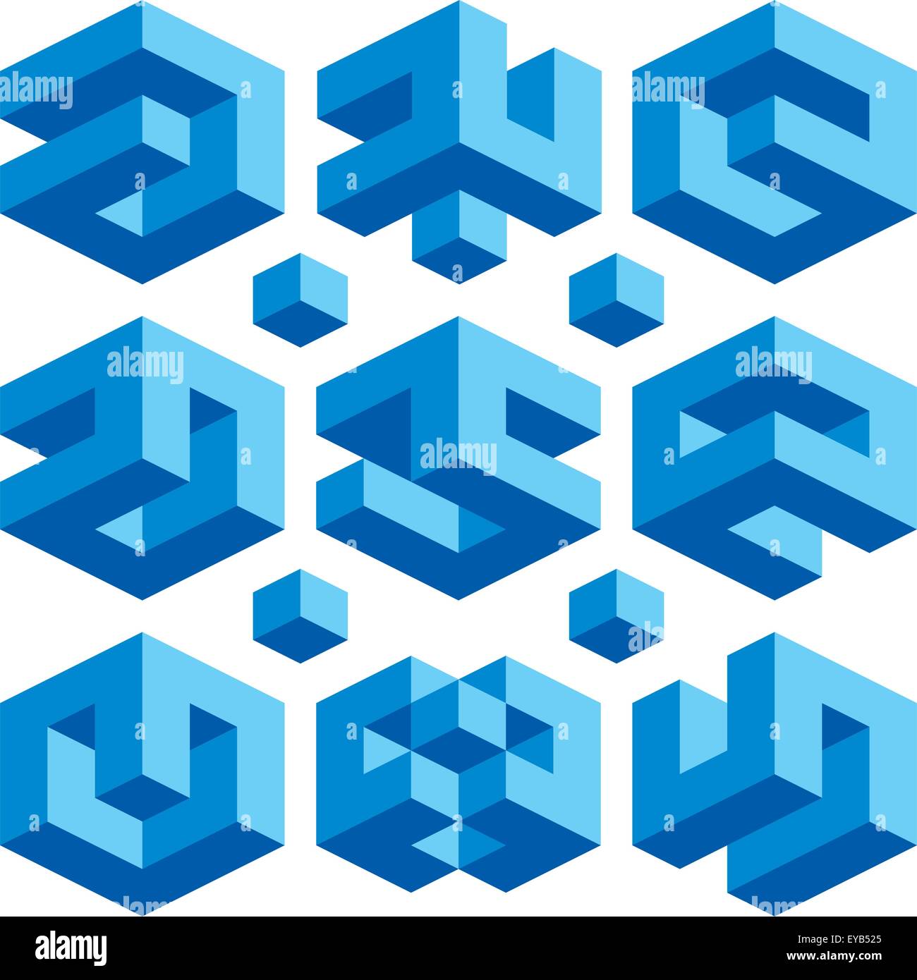 Blue Cube vector signs for construction business Stock Vector Image ...