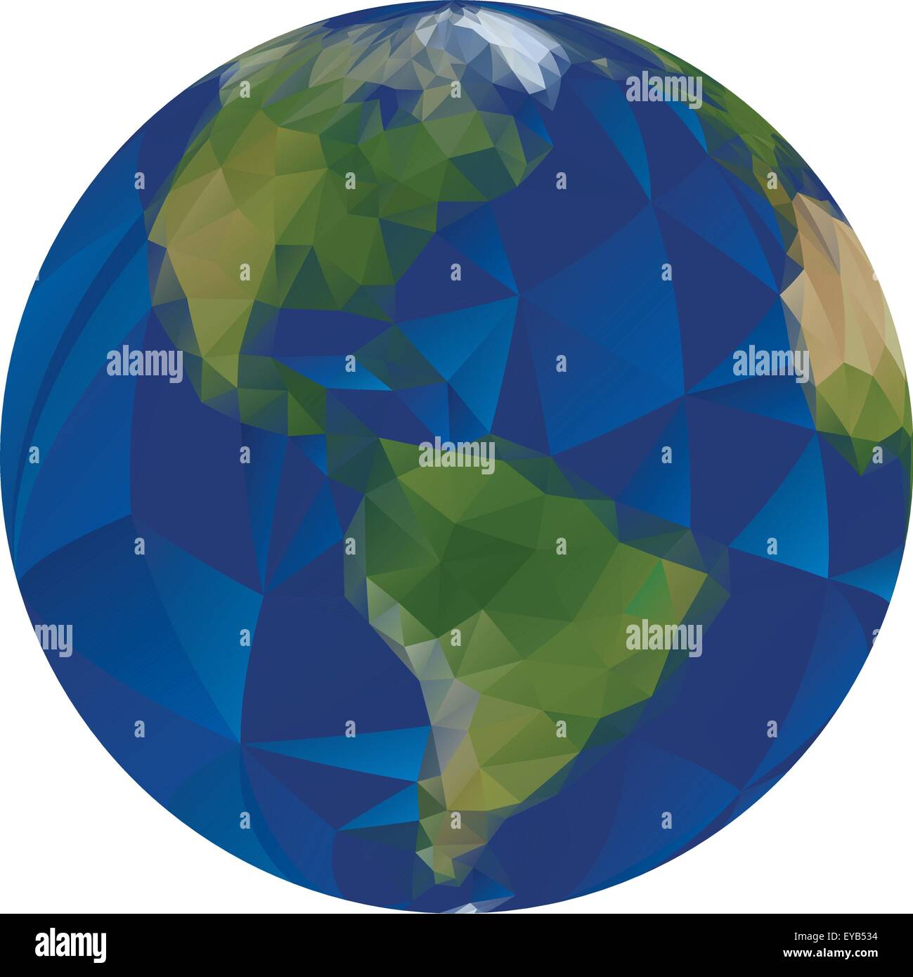 Vector Illustration of Low Polly World Stock Vector Image & Art - Alamy