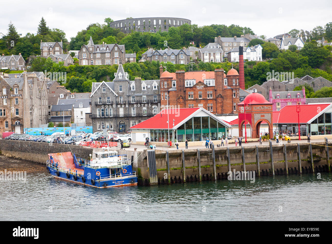 Waterfront quayside at North Pier, Oban, Argyll and Bute, Scotland, UK ...