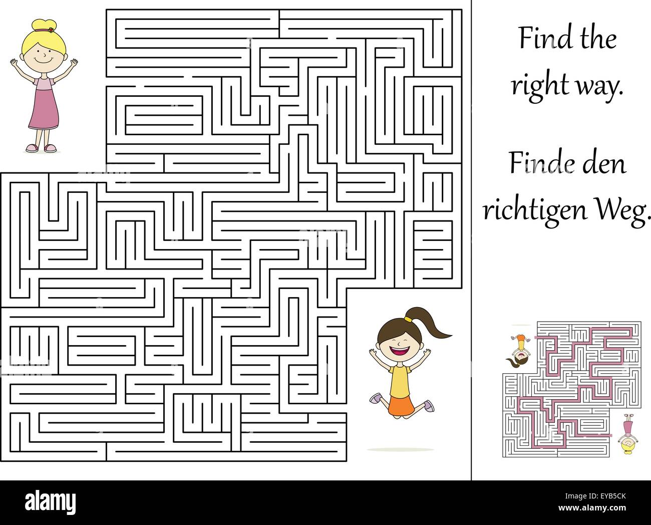 find the right way trough the maze Stock Vector Image & Art - Alamy