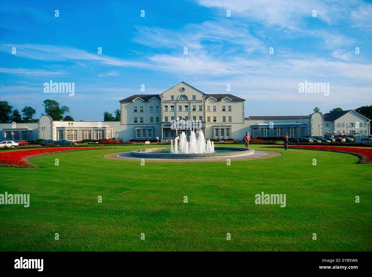 Slieve Russell Hotel, Co Cavan, Ireland; Grounds, Fountain And Hotel ...