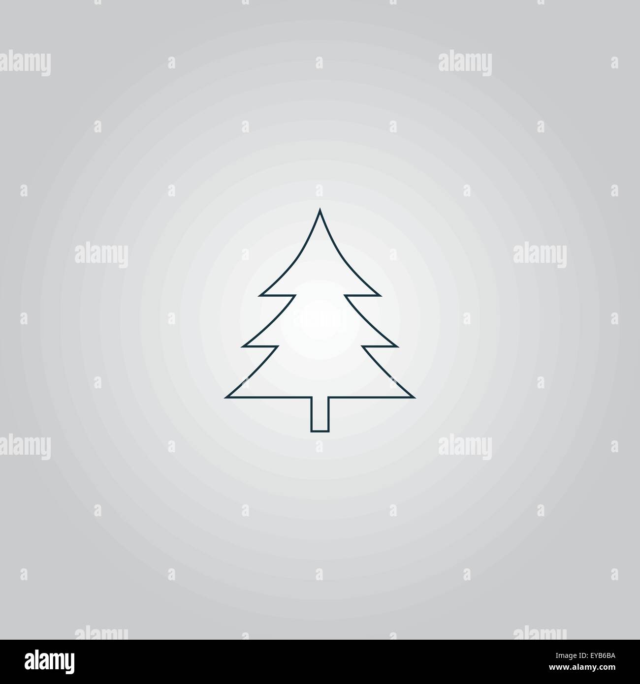 Silhouette tree spruce on Stock Vector Images - Alamy
