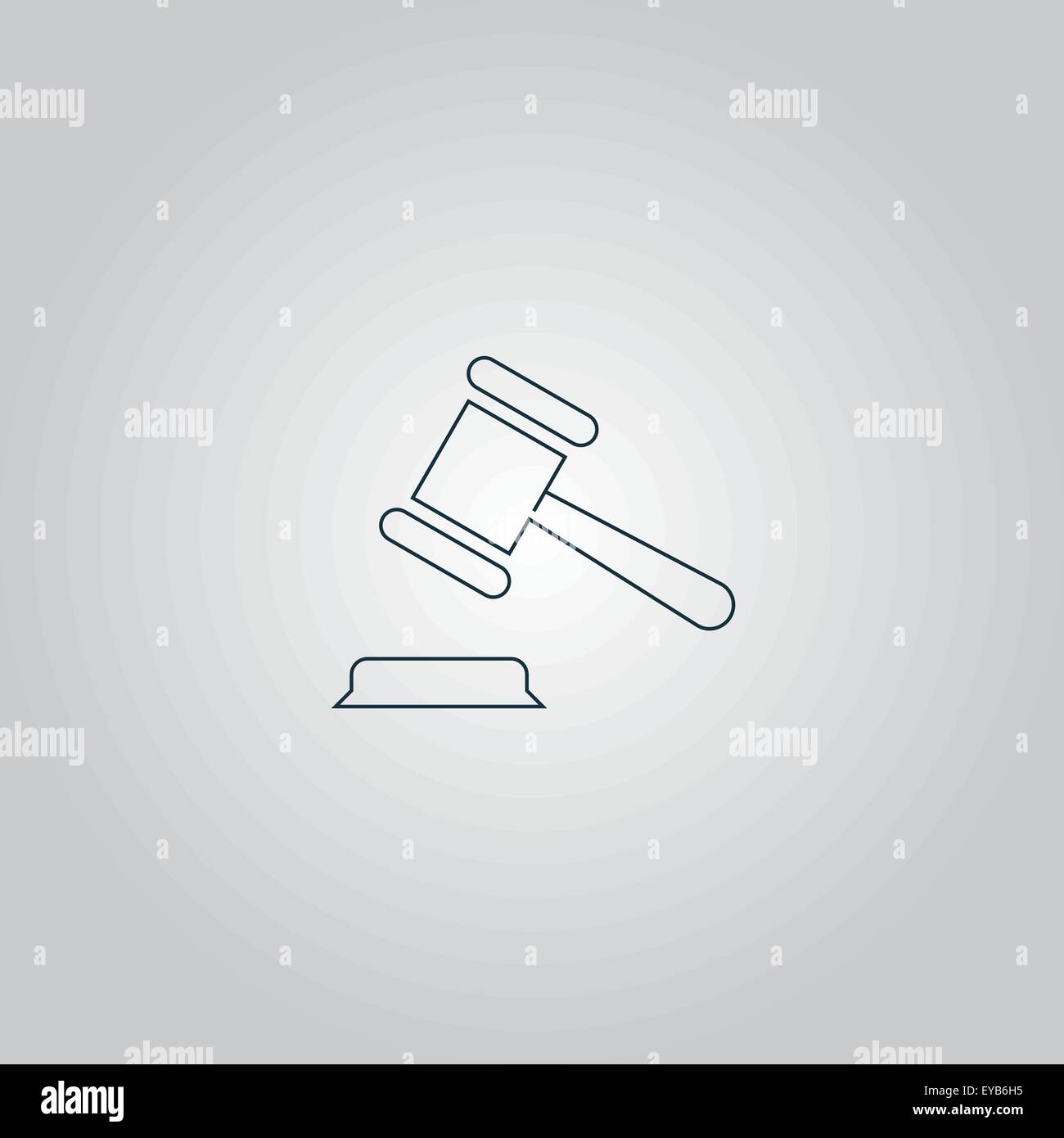 Judge gavel silhouette Stock Vector Images - Alamy