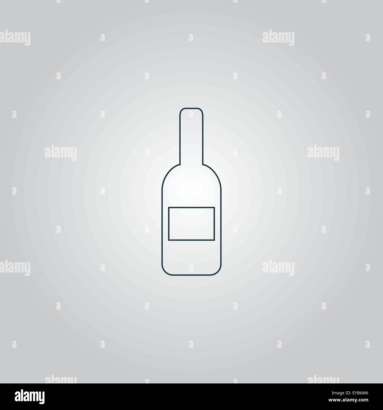 Simple dark glass bottle Stock Vector Images - Alamy